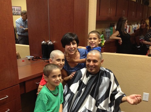 Father And Three Sons Shave Heads Together For Cut For A Cure | Osprey ...