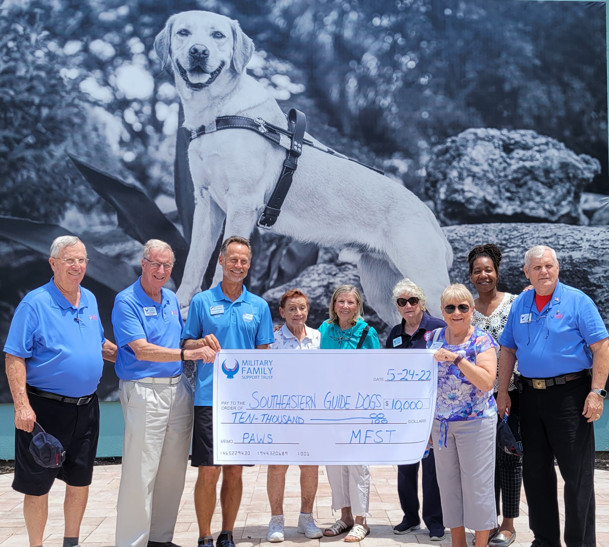 Military Family Charity Donates $20,000 To Southeastern Guide Dogs ...