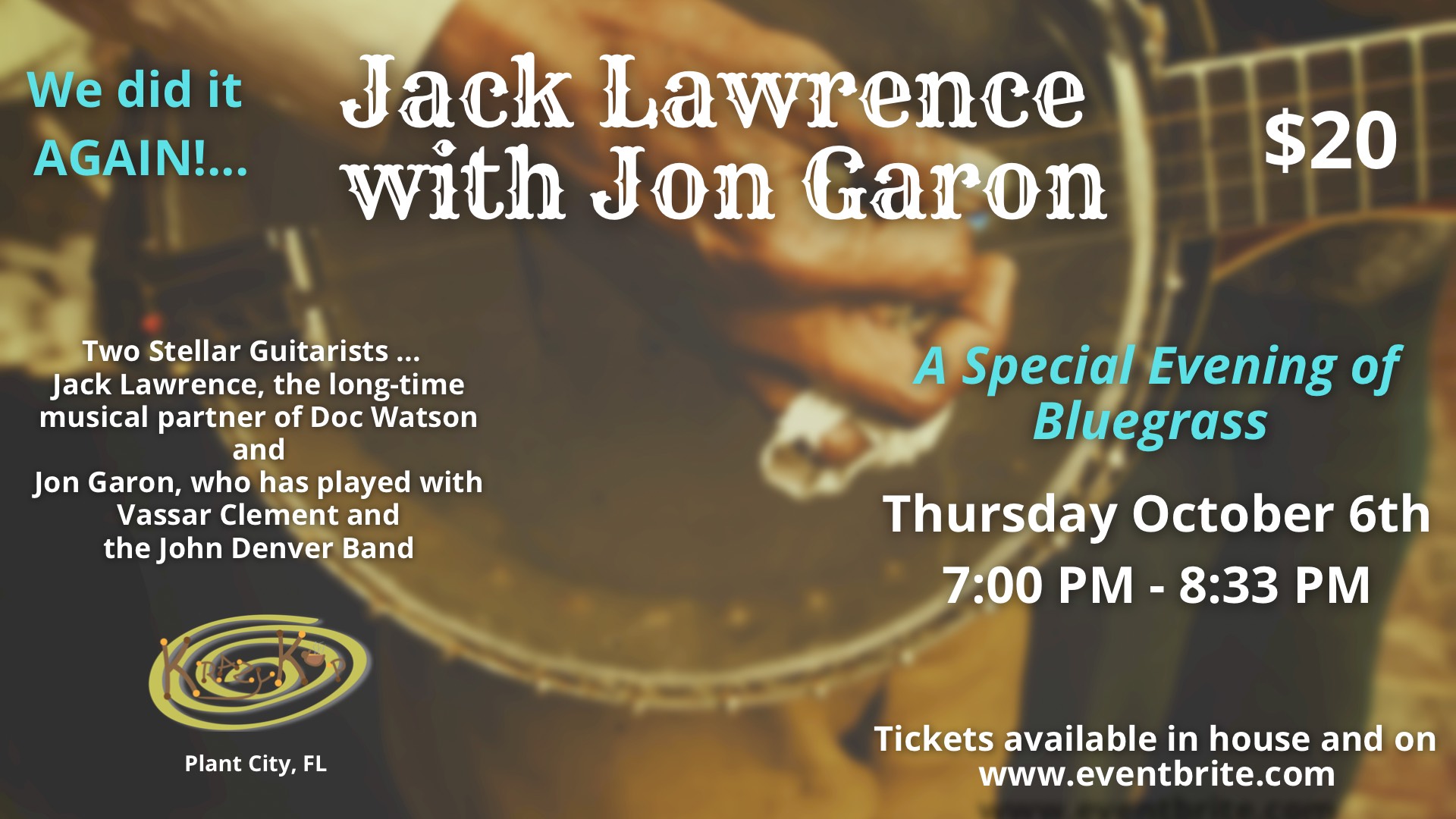 Bluegrass Night At Krazy Kup Featuring Jack Lawrence And Jon Garon ...