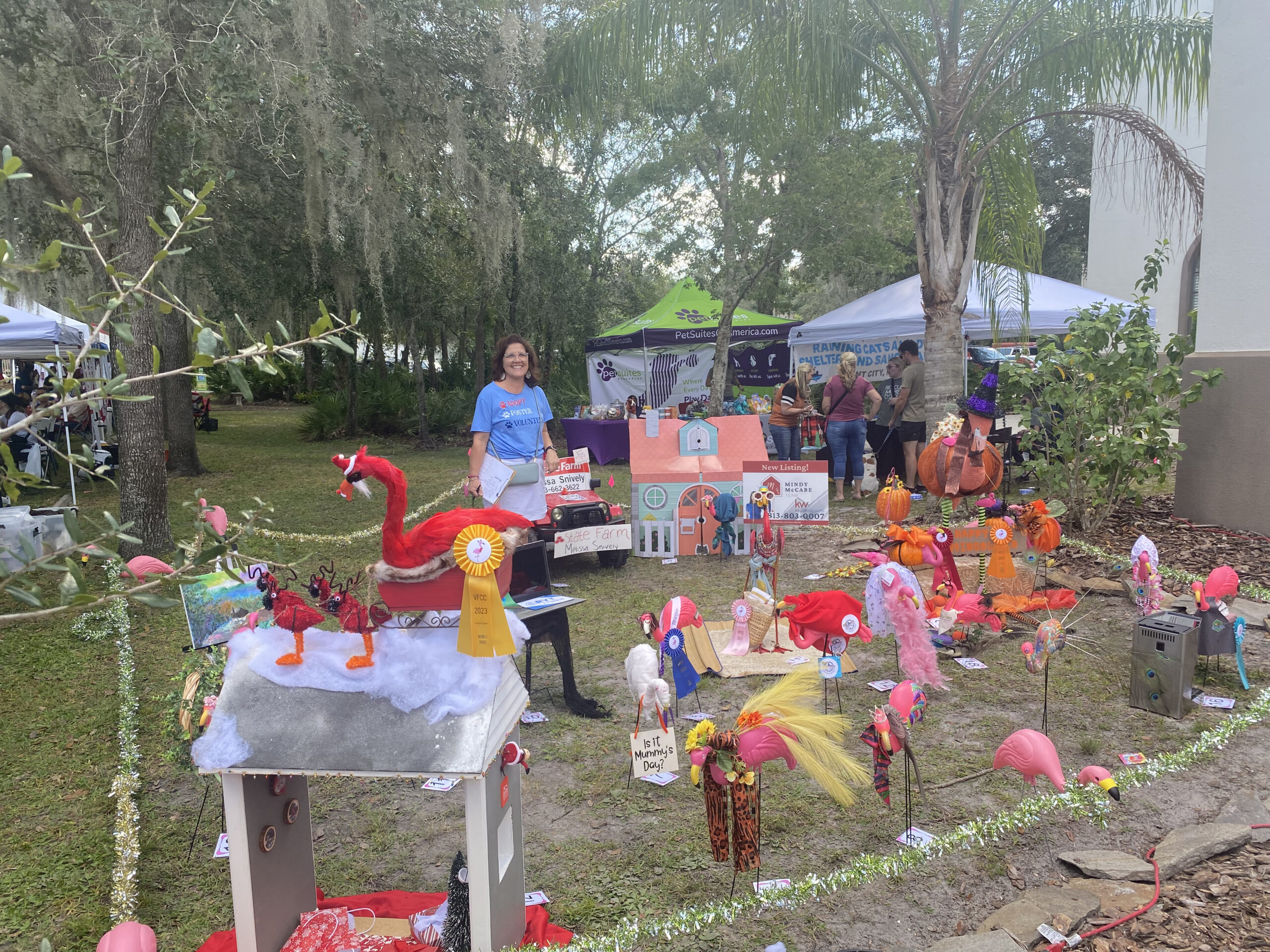 Festive Flamingos On Display At The Eighth Annual VFCC Shop Local ...